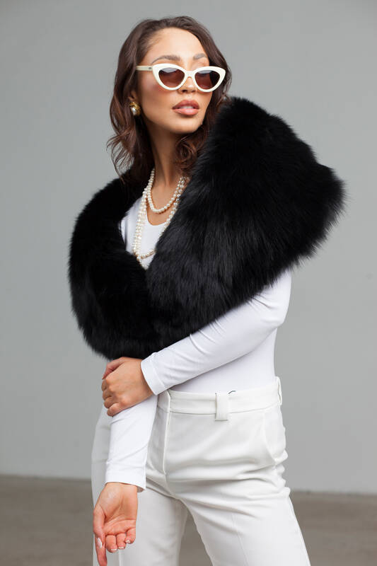 etole do sukni, futrzana etola, czarna etola, etola futrzana, etola czarna